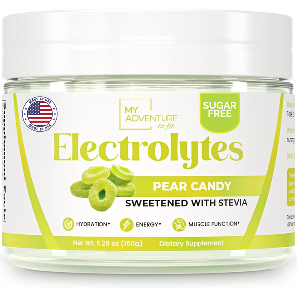 Pear Candy Electrolytes - 37 Servings | Zero Sugar Hydration - Farewel ...